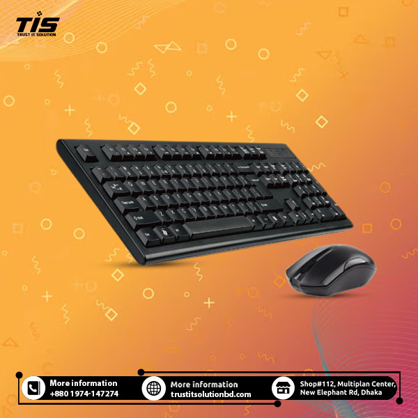 A4Tech 3000N V-Track 2.4G Wireless Keyboard with mouse